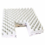 Egg crate foam cushion with coccyx cut out